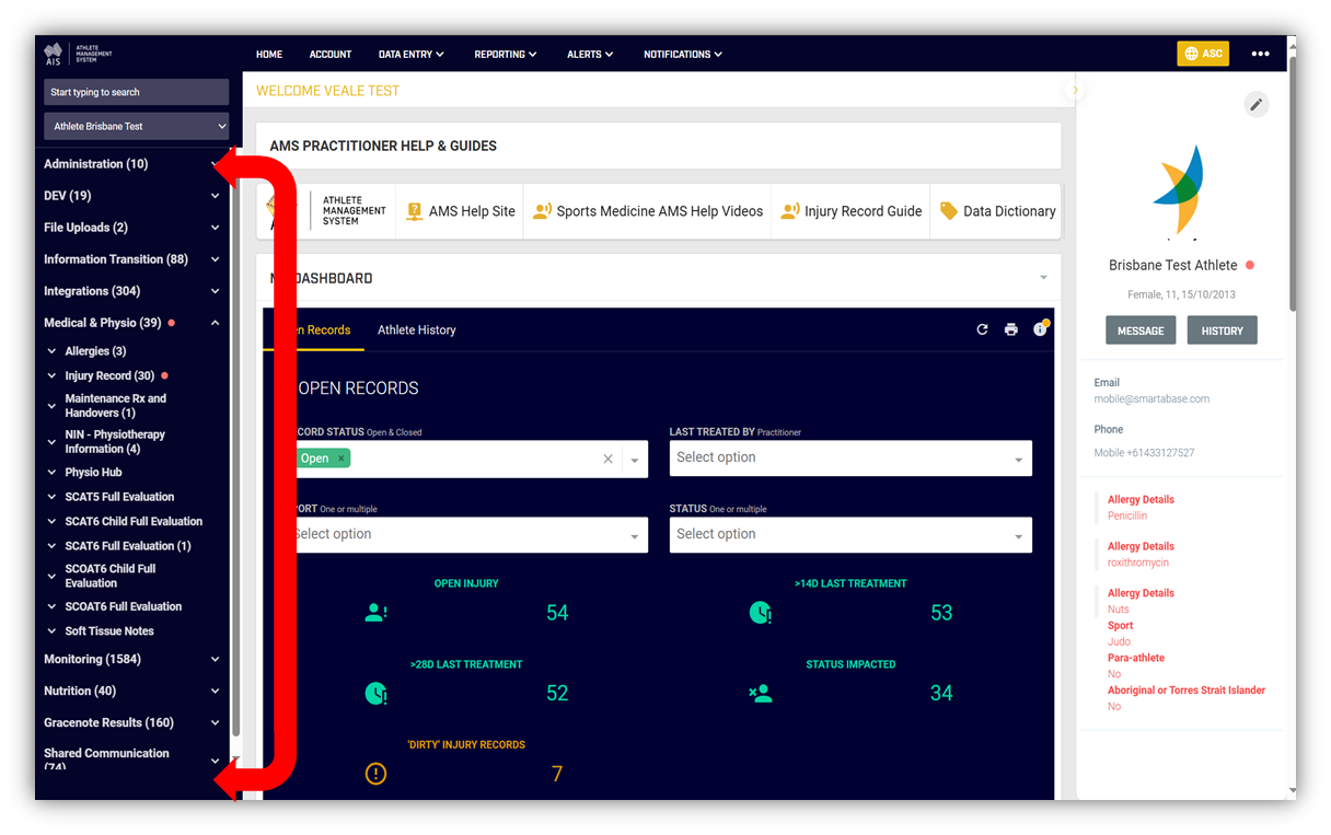 2b. Central Source of Data Access – Australian Institute of Sport